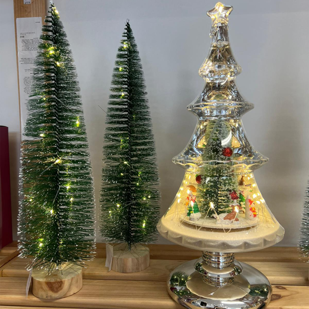 Xmas Led Light Spinning Tree With Music 44x18x18cm - Neobeeqld