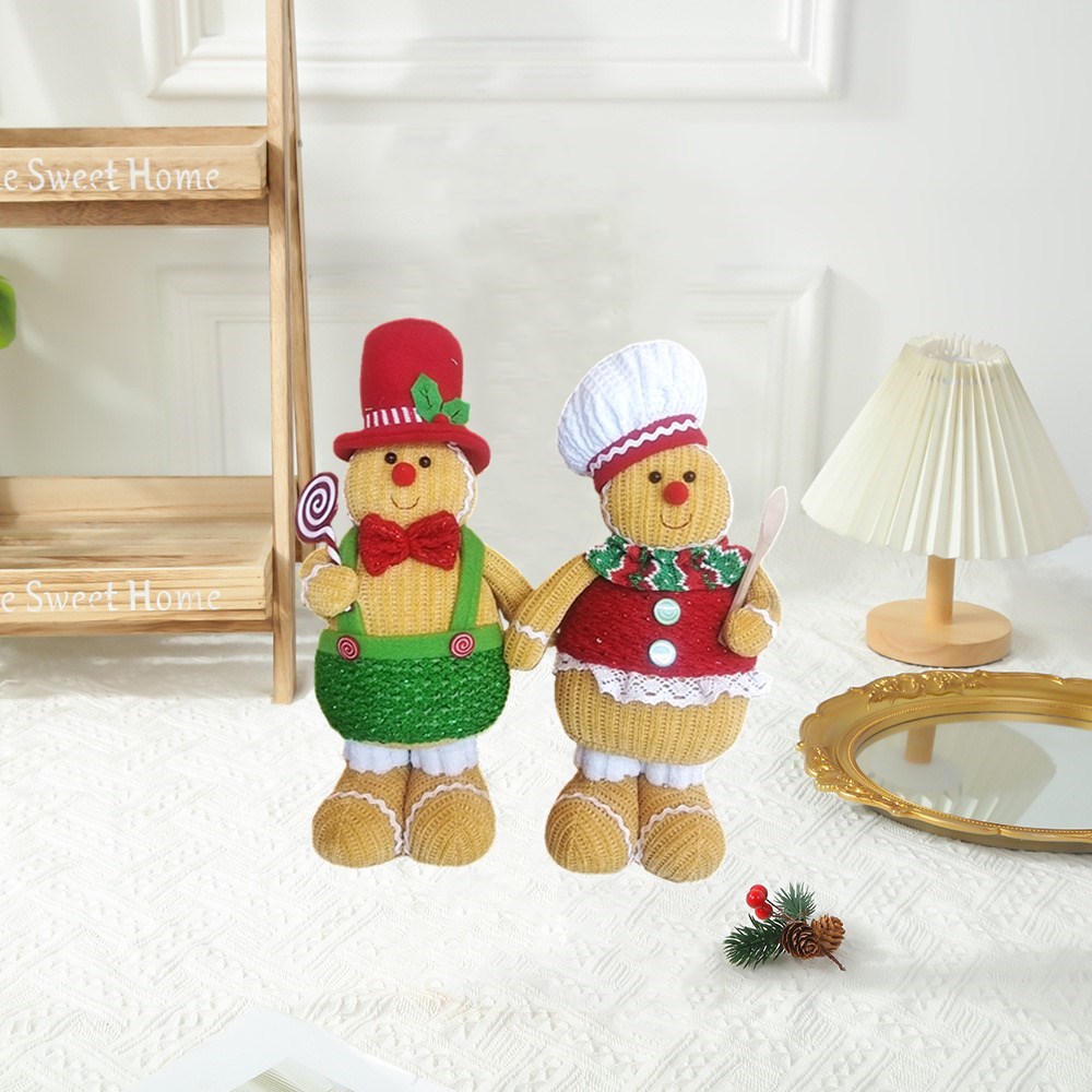 Christmas Knitted Standing Gingerbread Man Assorted - Neobeeqld